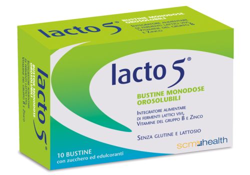 Lacto 5 integratore per l'equilibrio della flora intestinale 10 bustine ...