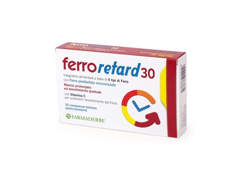 Ferro Retard integratore ferro con vitamina C 30 compresse