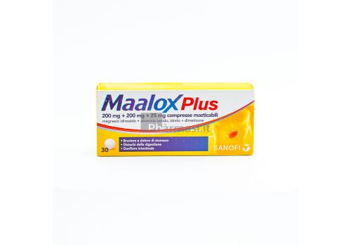 MAALOX PLUS ANTIACIDO E ANTIGONFIORE 30 COMPRESSE MASTICABILI