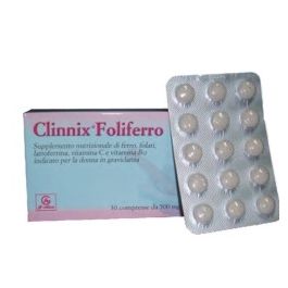Clinnix Foliferro integratore di ferro con vitamine 30 compresse