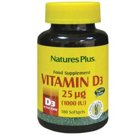 Natures Plus Vitamin D3 1000 IU 180 perle softgels