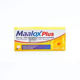MAALOX PLUS ANTIACIDO E ANTIGONFIORE 30 COMPRESSE MASTICABILI